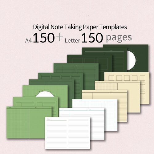 150150pagespinkgoodnotes Notability Notetaking Paper - Etsy