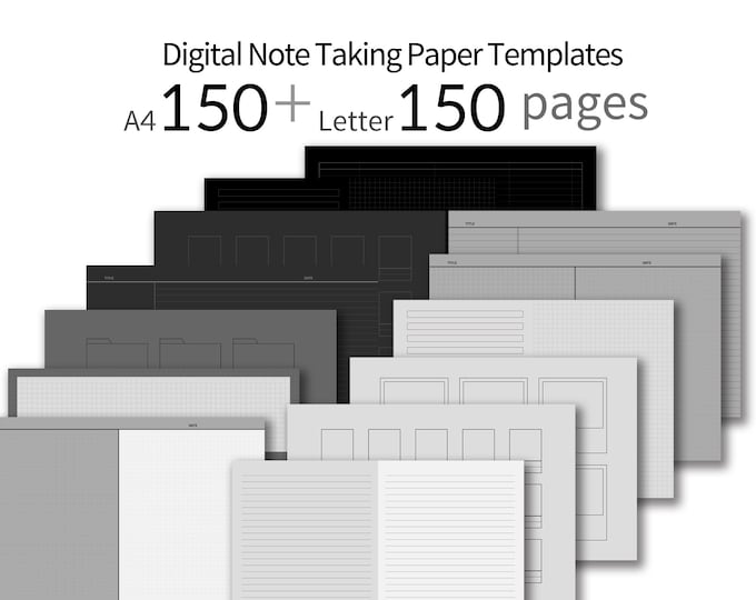 30pages-goodnotes, Notability Notetaking Paper Templates- Landscape ...