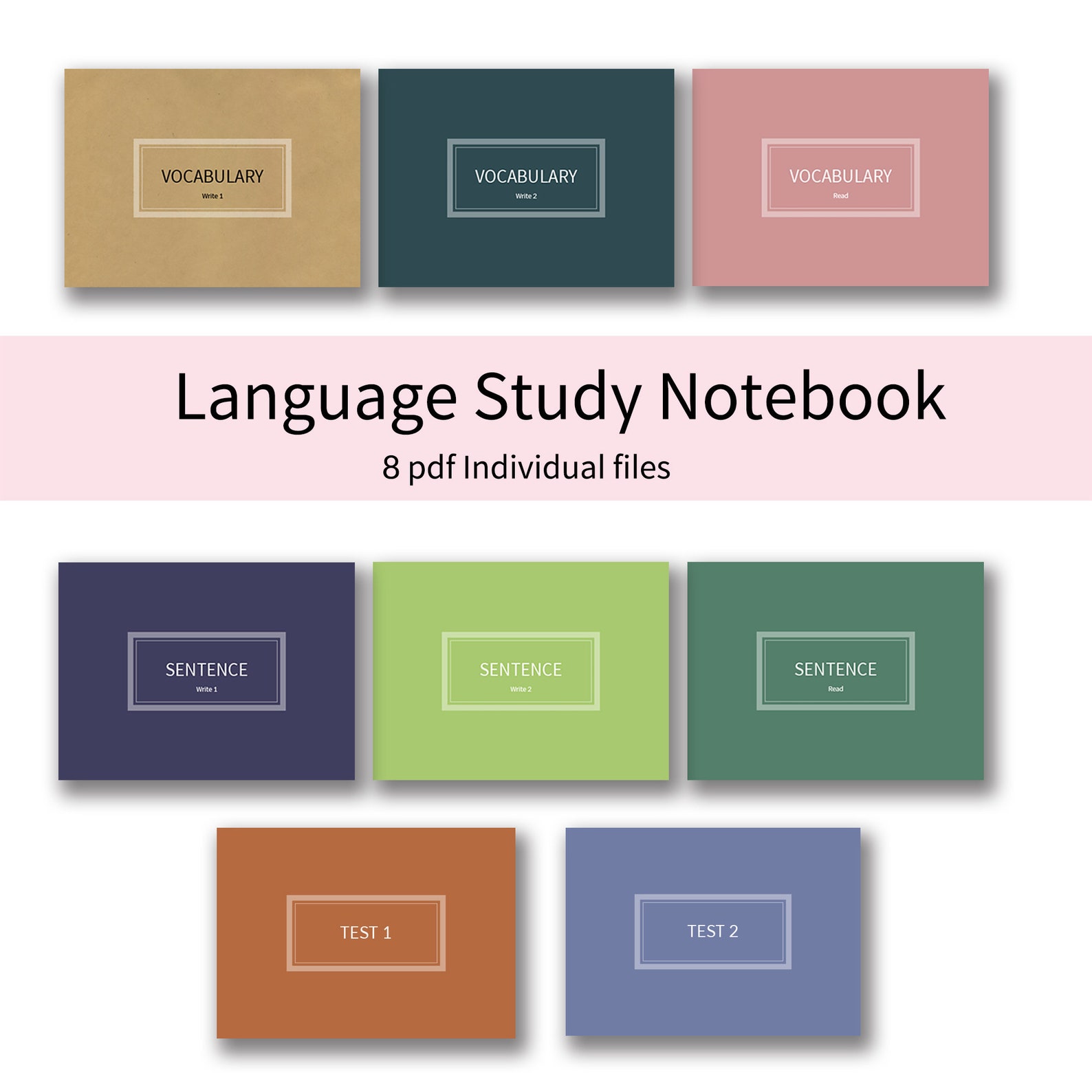 Language Study Notebook - Goodnotes, Notability Note Taking Paper ...