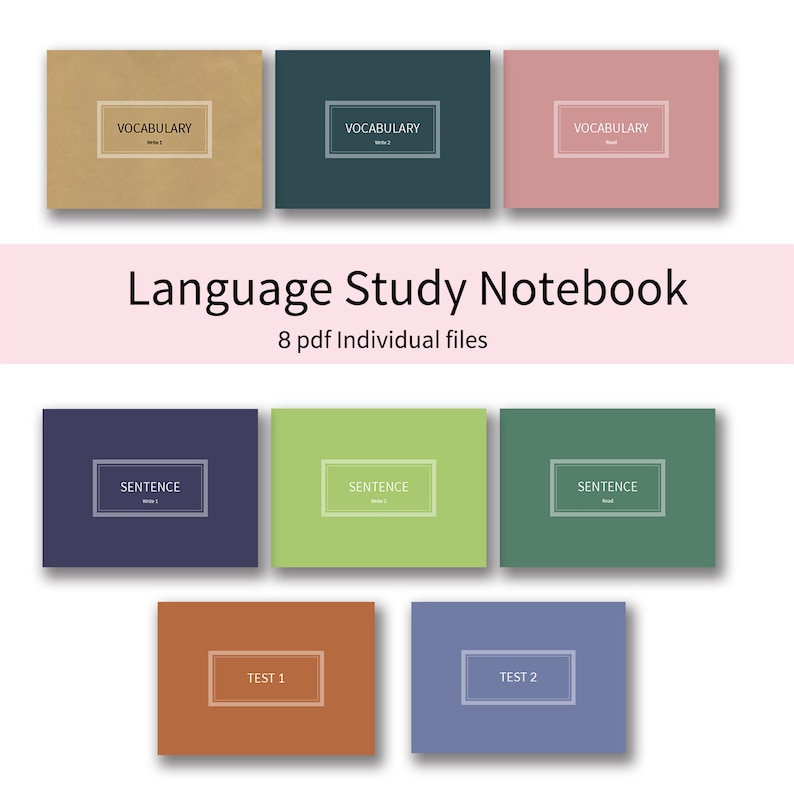 Language Study Notebook - Goodnotes, Notability Note Taking Paper ...