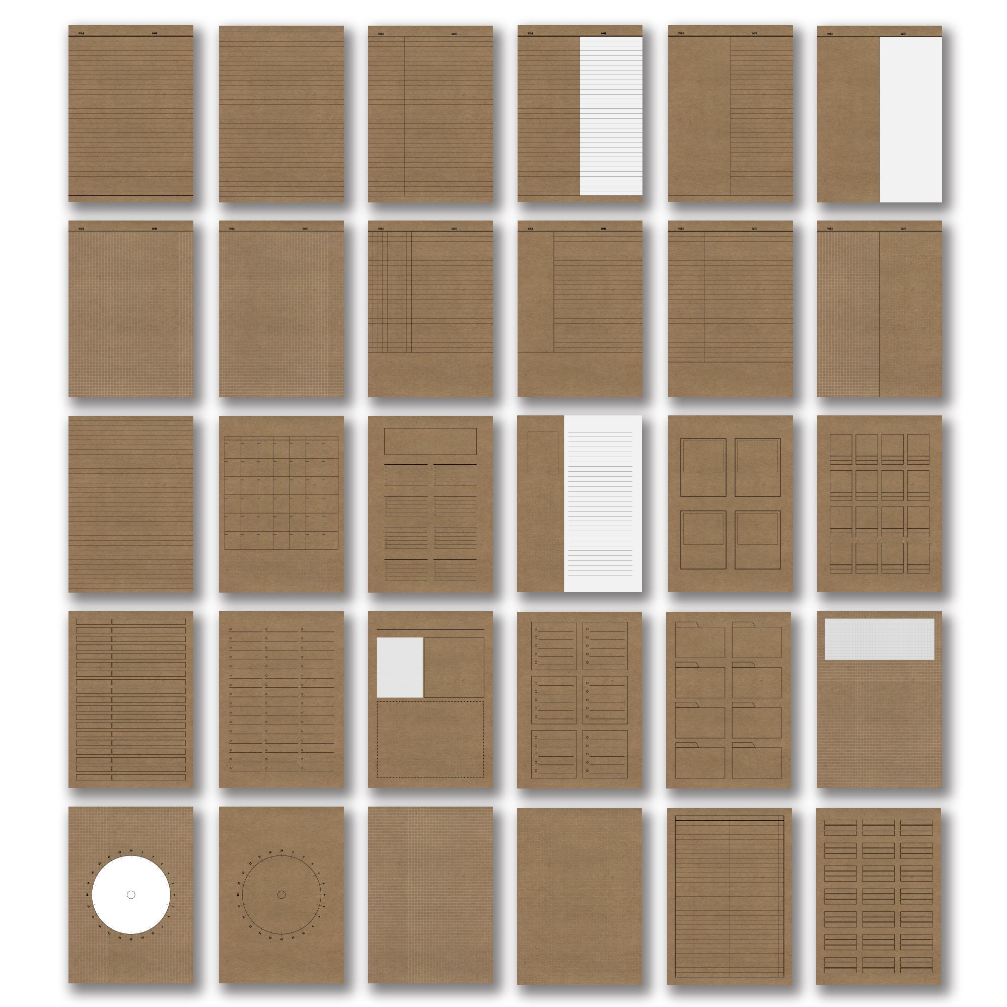 150+150pages[kraft]goodnotes, Notability Notetaking Paper Templates ...