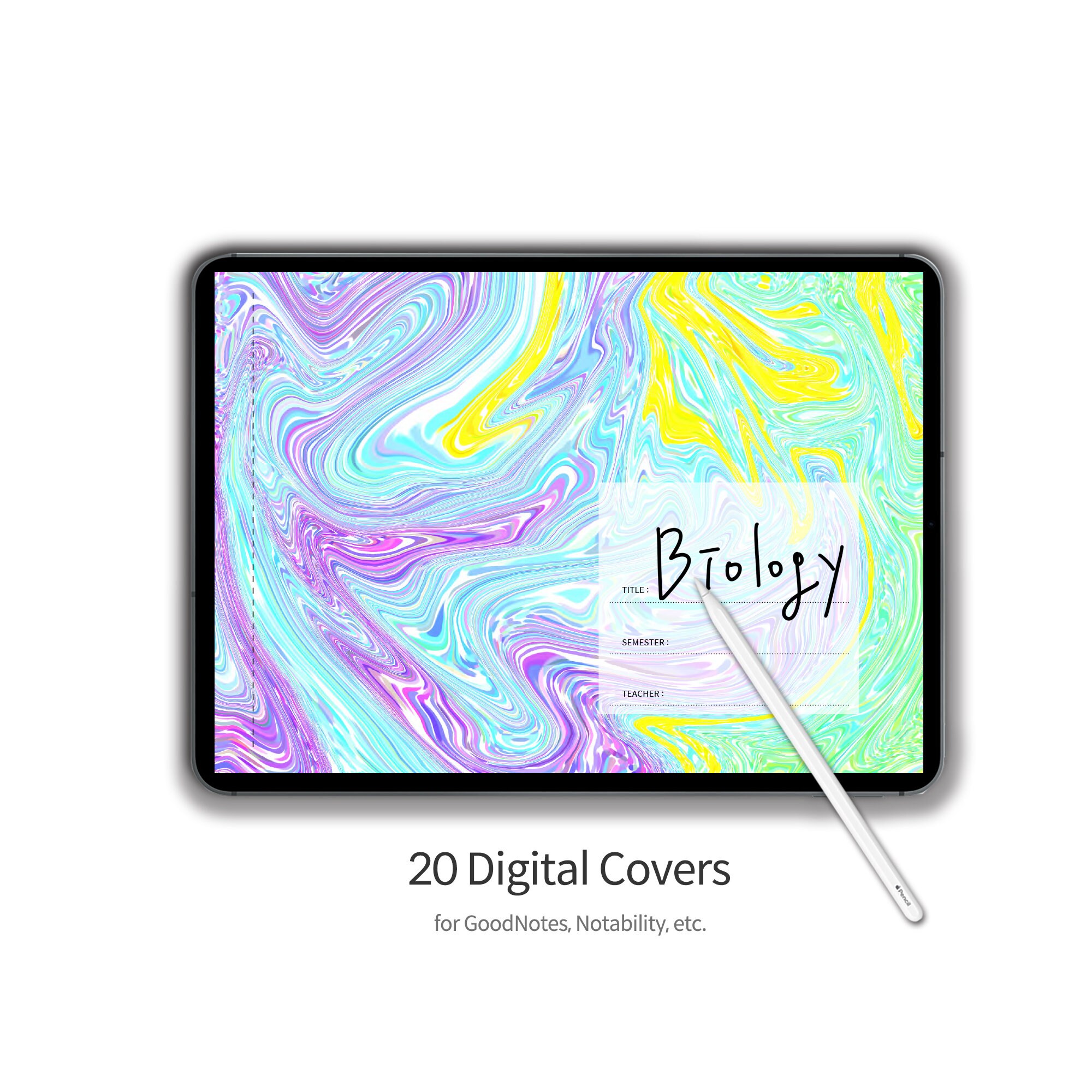 20 Digital Covers 16-landscape Format goodnotes Cover, Notability Cover ...