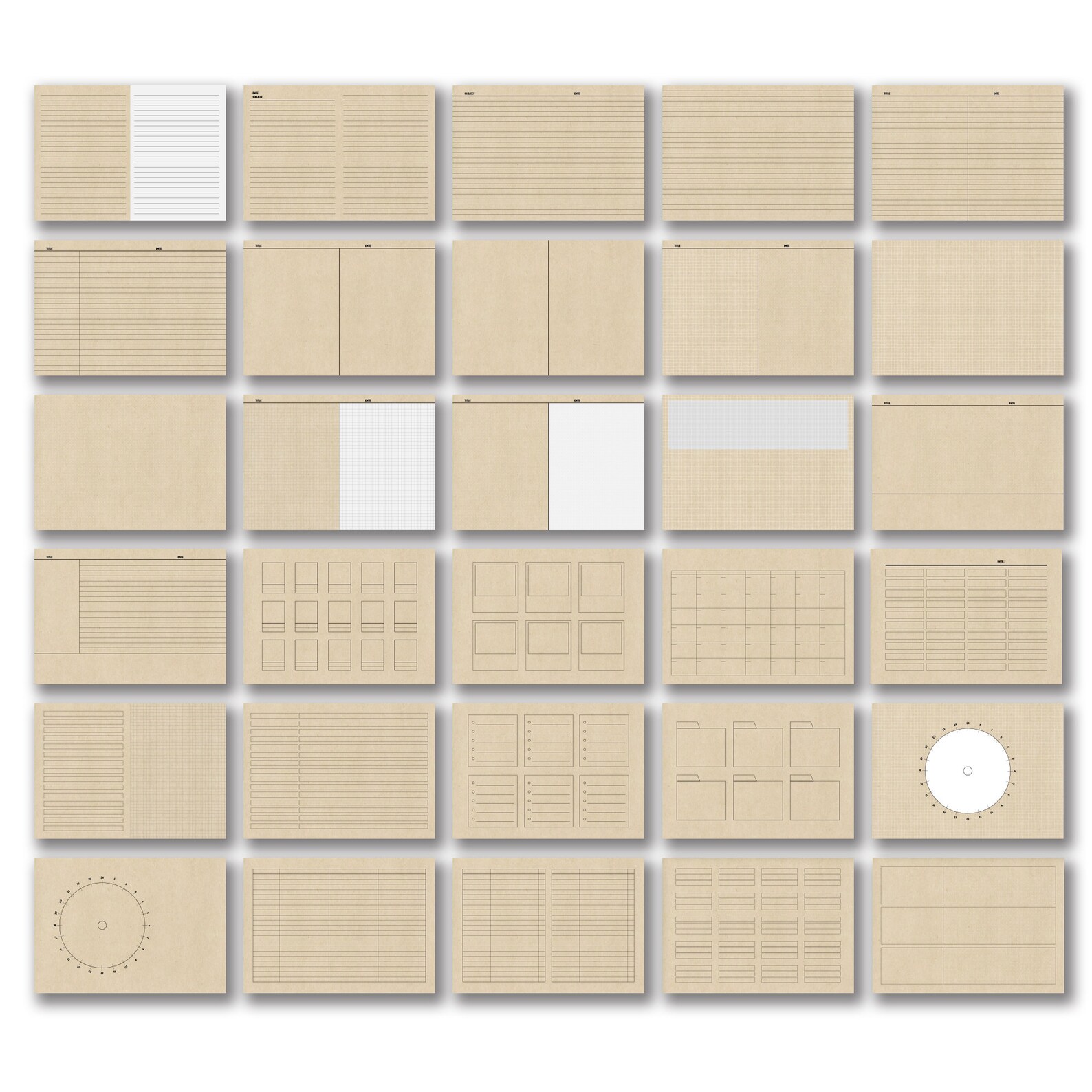 150+150pages[kraft]goodnotes, Notability Notetaking Paper Templates ...