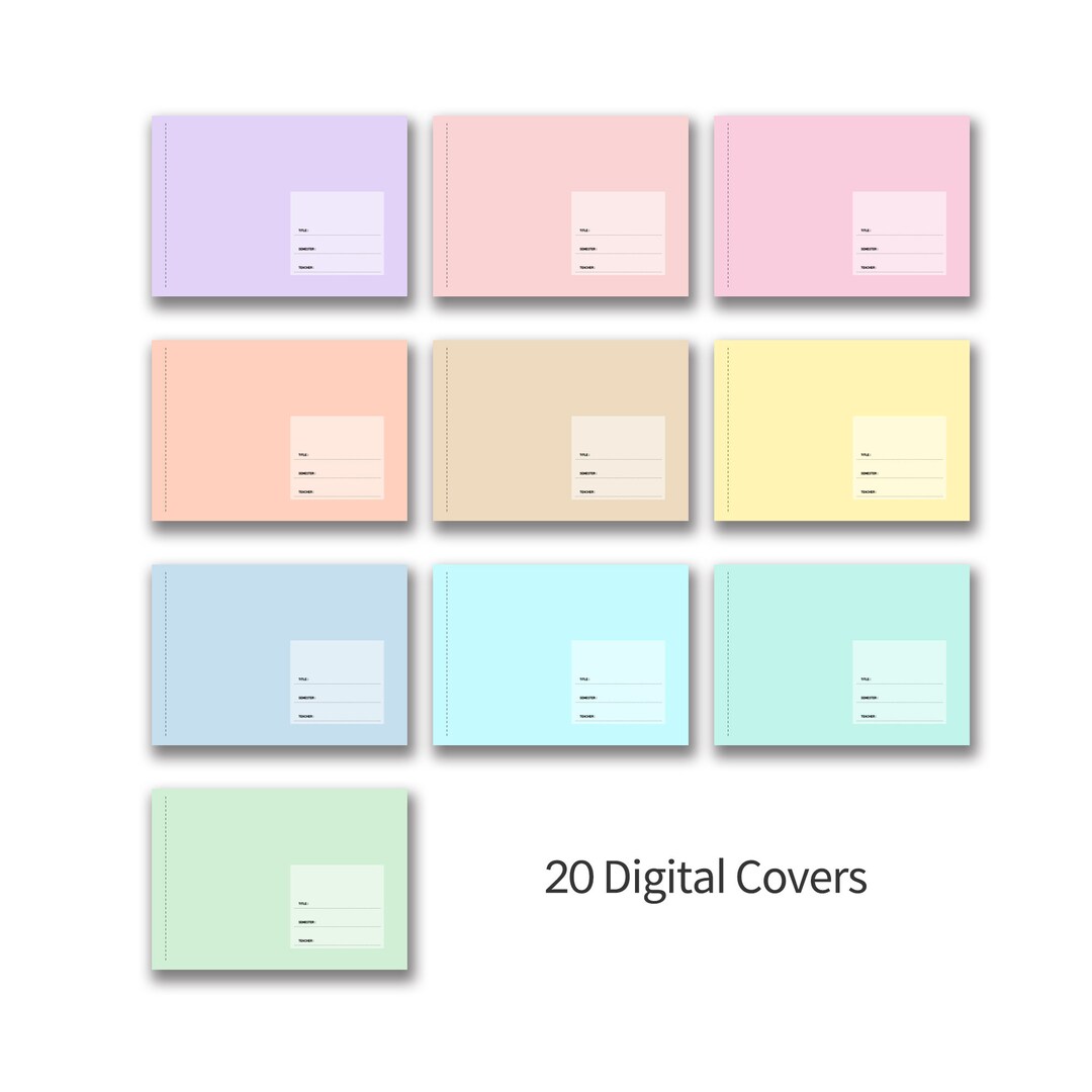 20 Digital Covers 19- Landscape Format - Goodnotes Cover, Notability ...