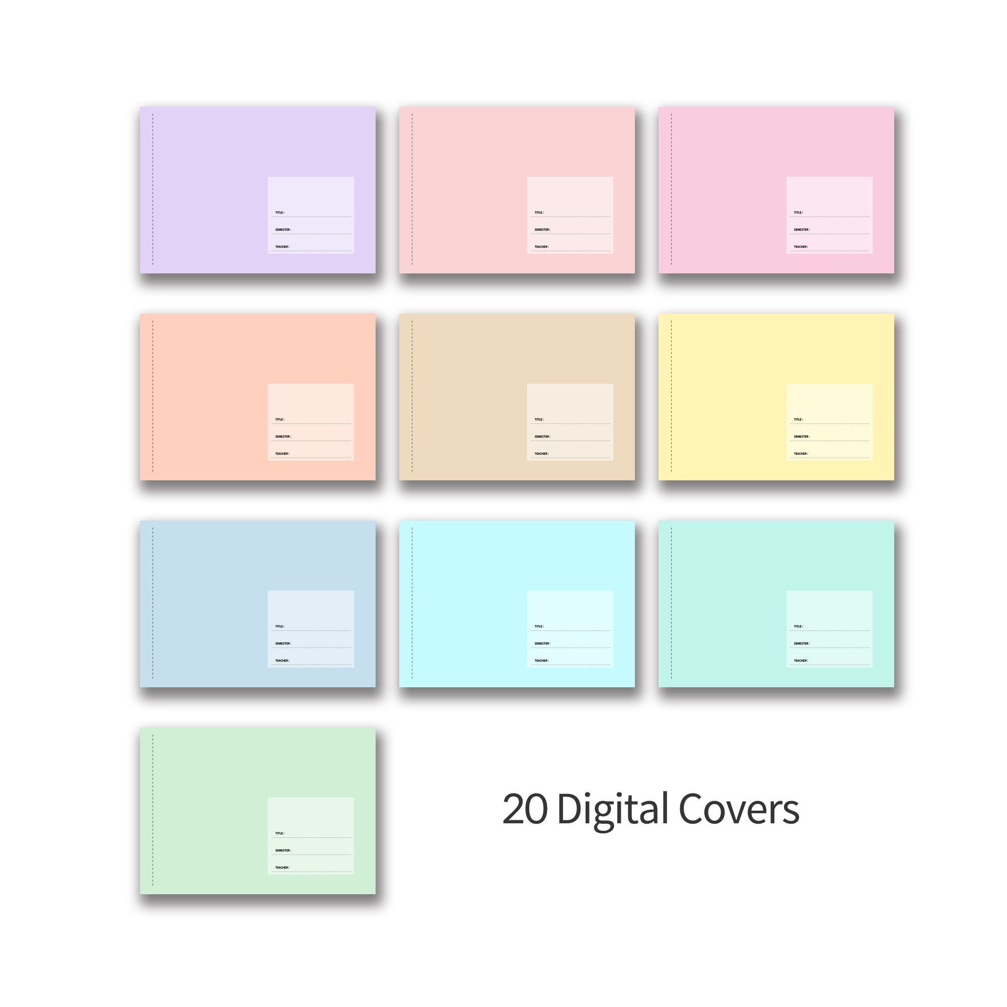20 Digital Covers 19- Landscape Format - Goodnotes Cover, Notability ...