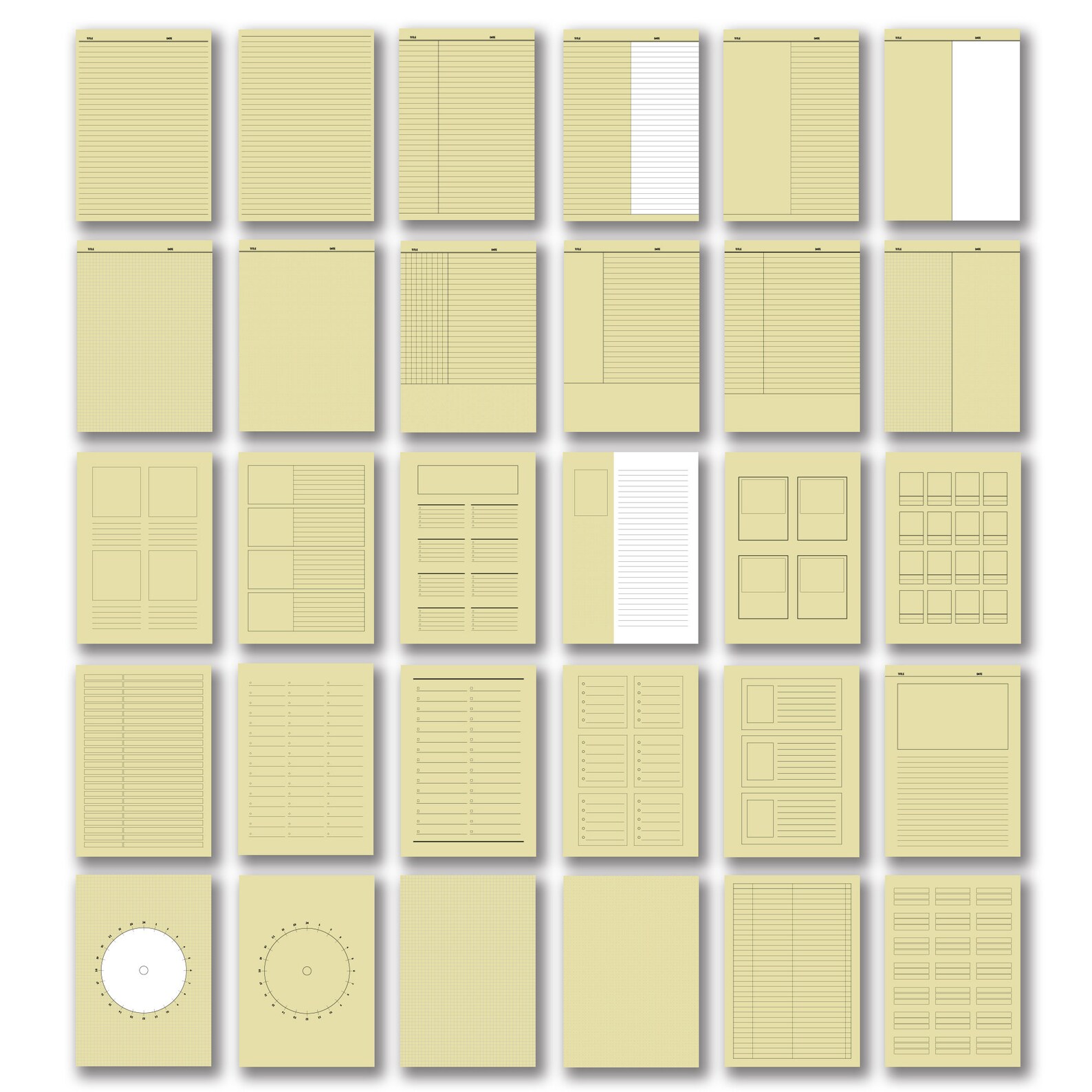 150+150pages[color4]goodnotes, Notability Notetaking Paper Templates ...