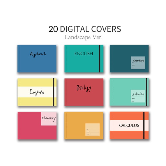 20 Digital Covers 18-landscape Format Vivid Color | Etsy