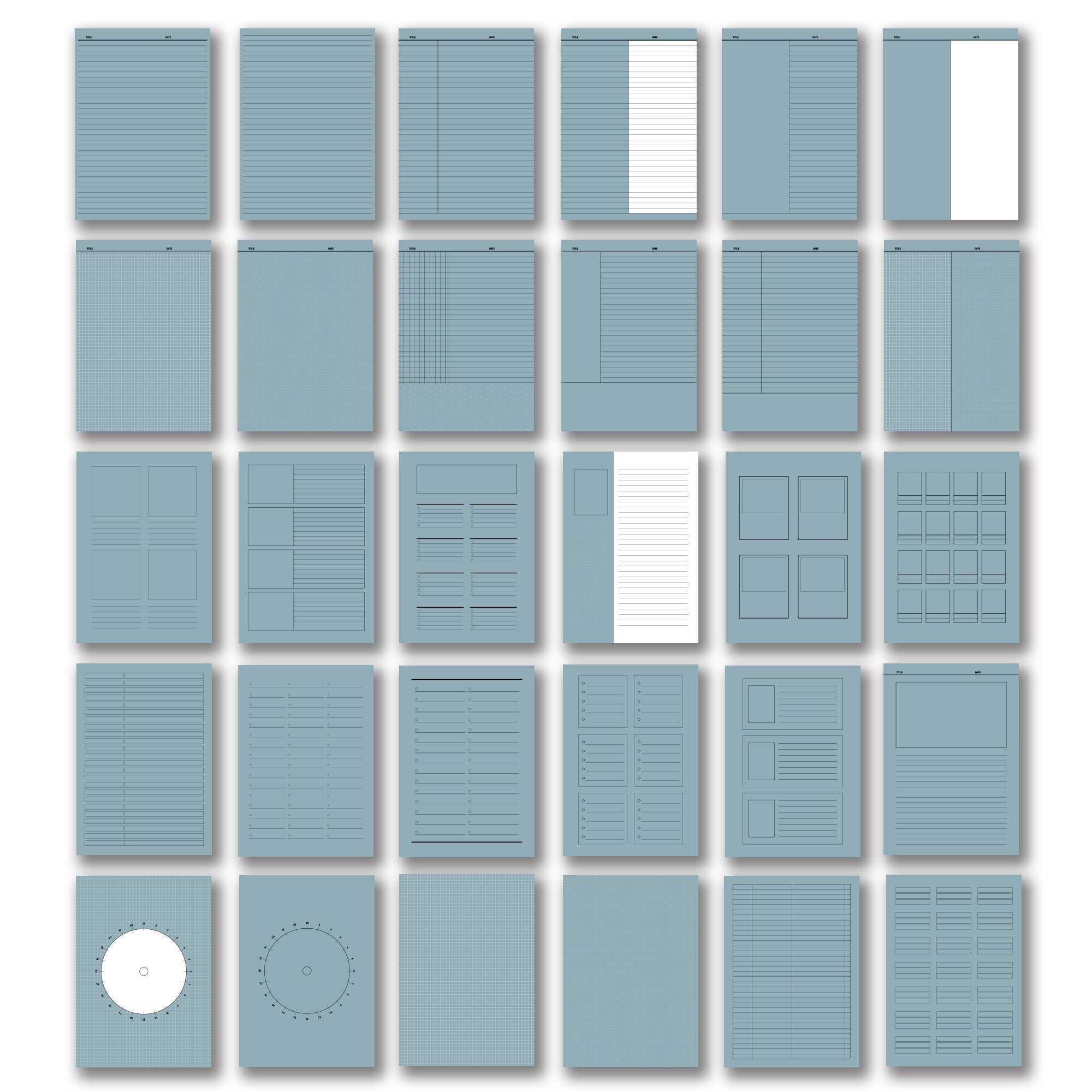 150+150pages[color4]goodnotes, Notability Notetaking Paper Templates ...