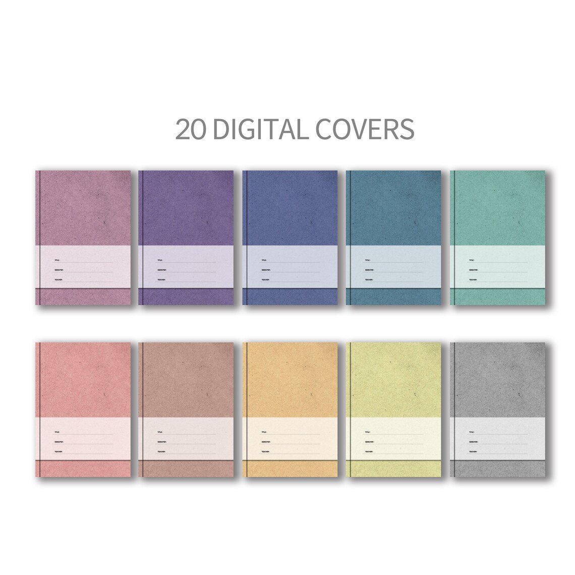 20 Digital Covers 02 - Goodnotes Cover, Notability Cover - Letter Size ...