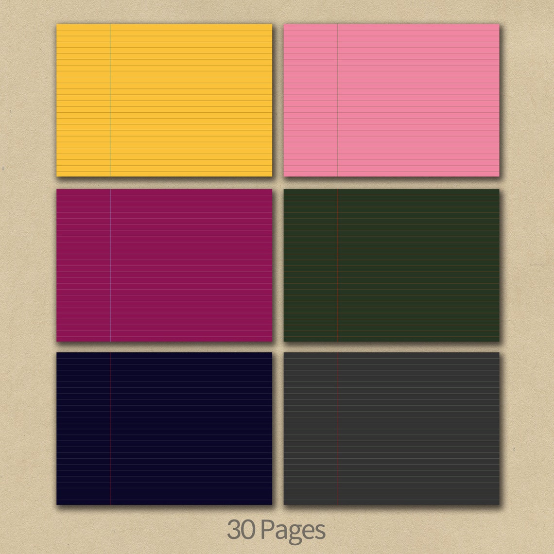 30pages-goodnotes Notability Notetaking Paper Templates - Etsy Denmark