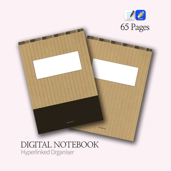 Kraft Digital Notebook Goodnotes Notability Templates | Etsy