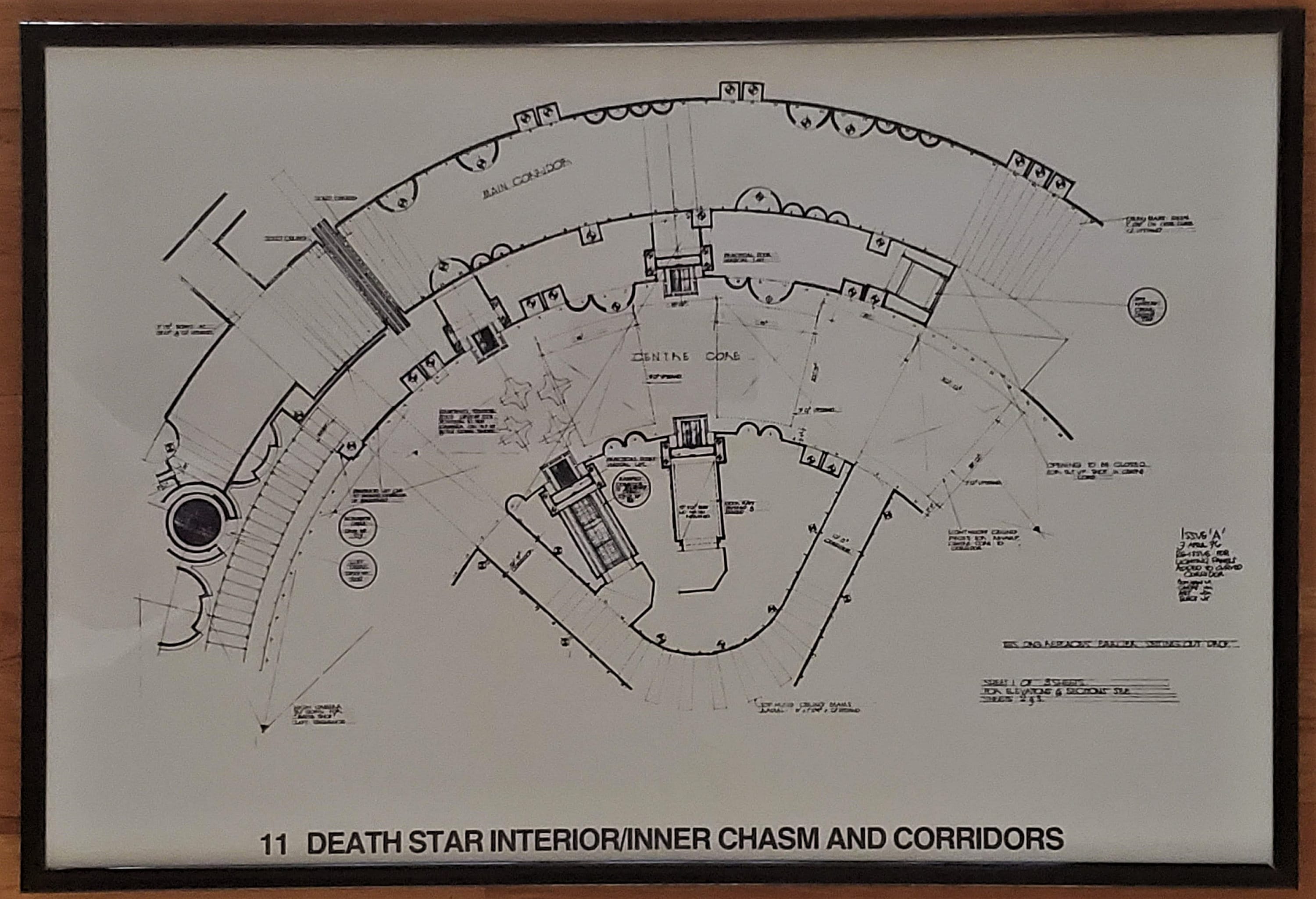 Vintage 1977 Star Wars Death Star Interior / Inner Chasm and Corridors ...