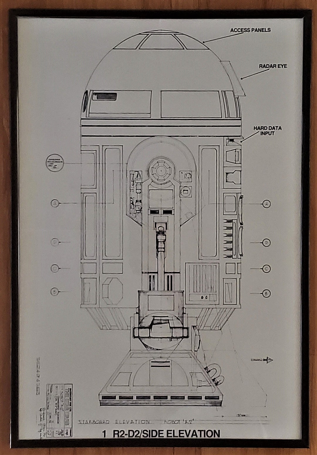 Vintage 1977 Star Wars R2-D2 / Side Elevation 13 X 19 Blueprint - Etsy