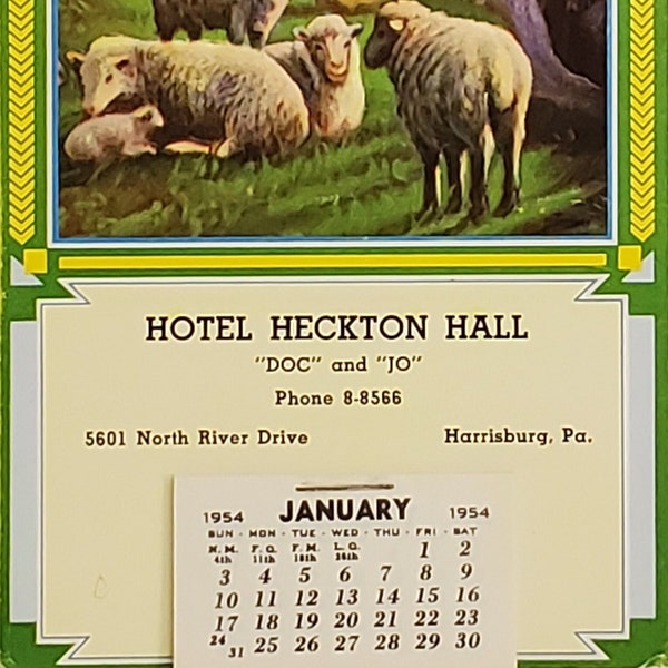 1954 Calendar - Etsy