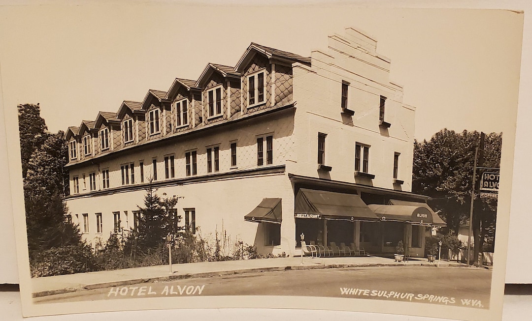Post Card WV Hotel Alvon White Sulpher Springs West Virginia - Etsy