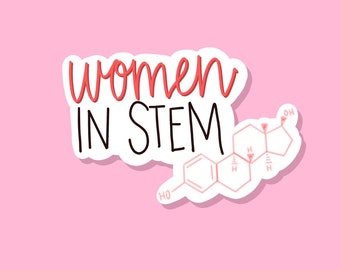 Women Doing Science, Transparent Vinyl Sticker, Women in STEM ...