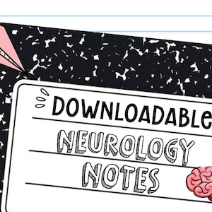 Neurology Notes: Med School Quick Reference Guide (PDF) - Etsy