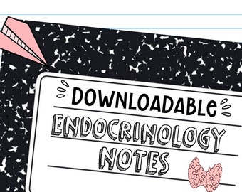 Endocrinology Notes: Medical School Study Guide (PDF) - Etsy