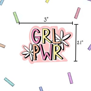 Girl Power Sticker, Flower Sticker, Feminist, Laptop Sticker Decal ...