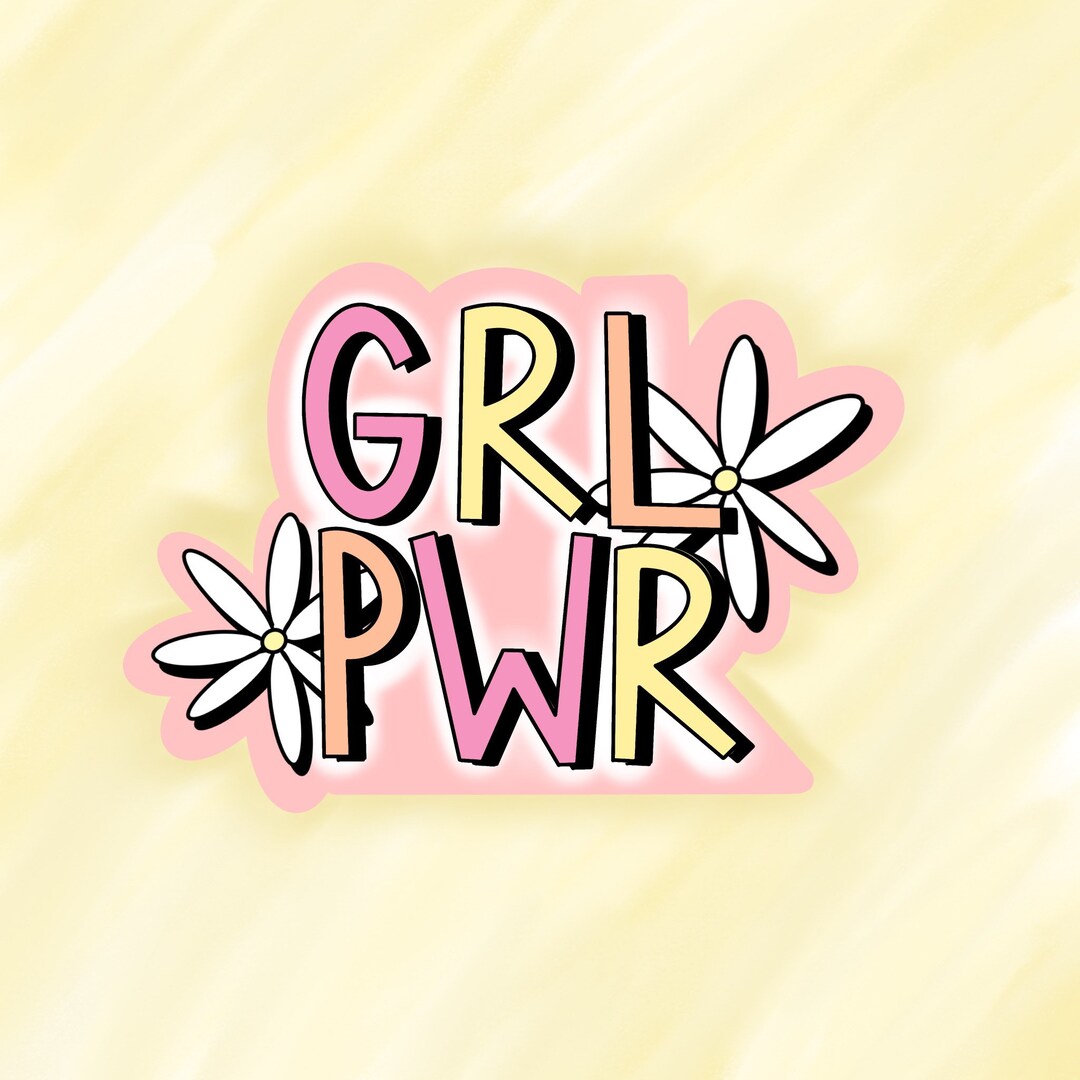 Girl Power Sticker, Flower Sticker, Feminist, Laptop Sticker Decal ...