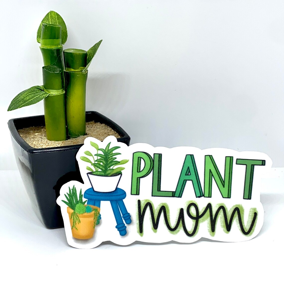 Plant Mom Sticker Plant Lover Sticker Potted Plant Laptop - Etsy
