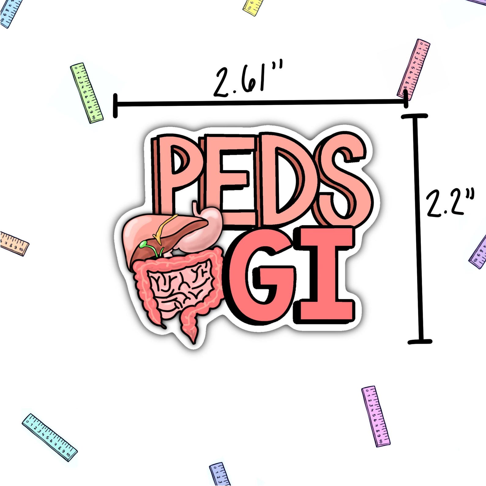 Pediatric GI Sticker: Digestive System Vinyl Decal - Etsy