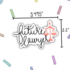 Future Lawyer Sticker: Scale of Justice, Pre Law Student Gift - Etsy