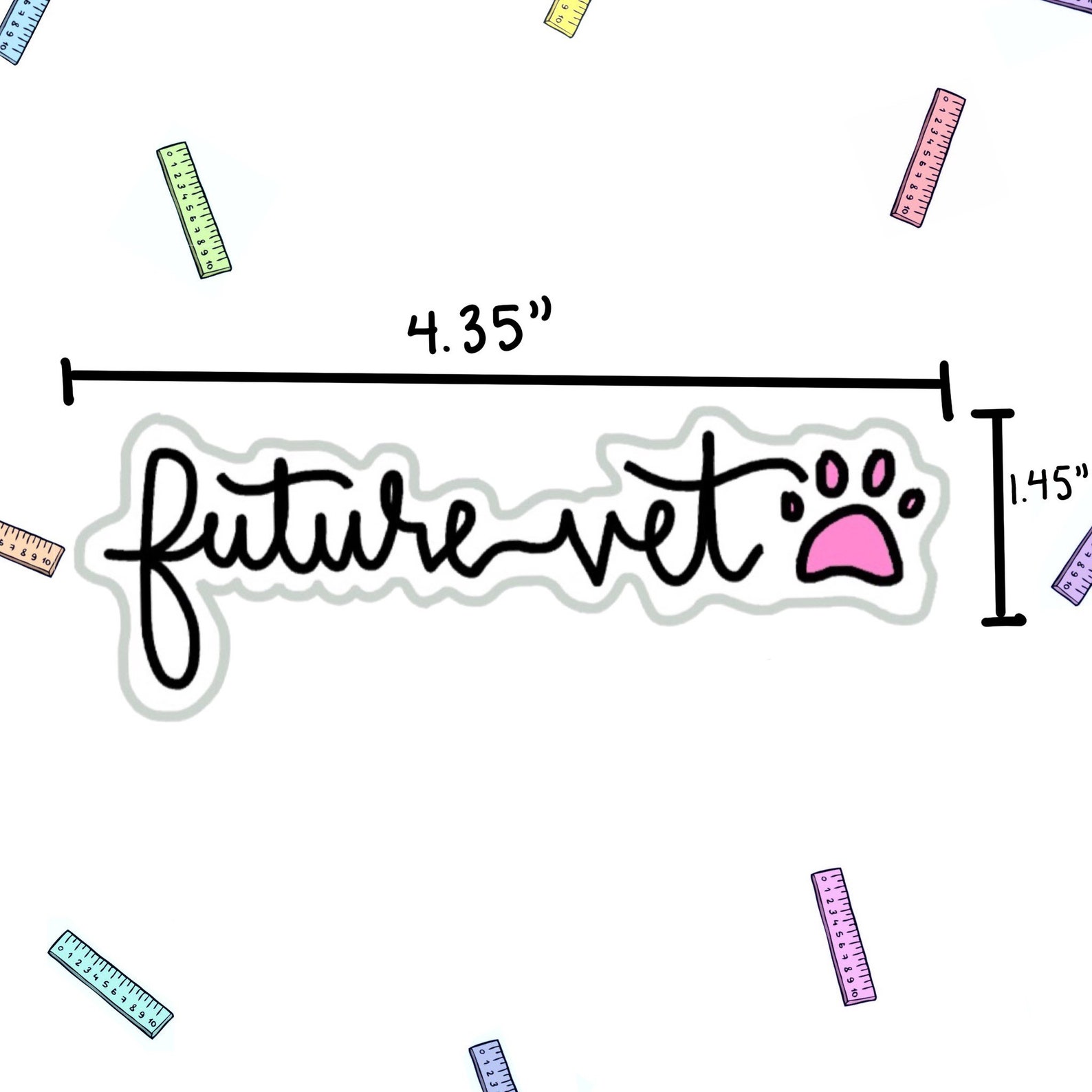 Future Vet Paw Print Sticker: Waterproof Laptop Decal - Etsy
