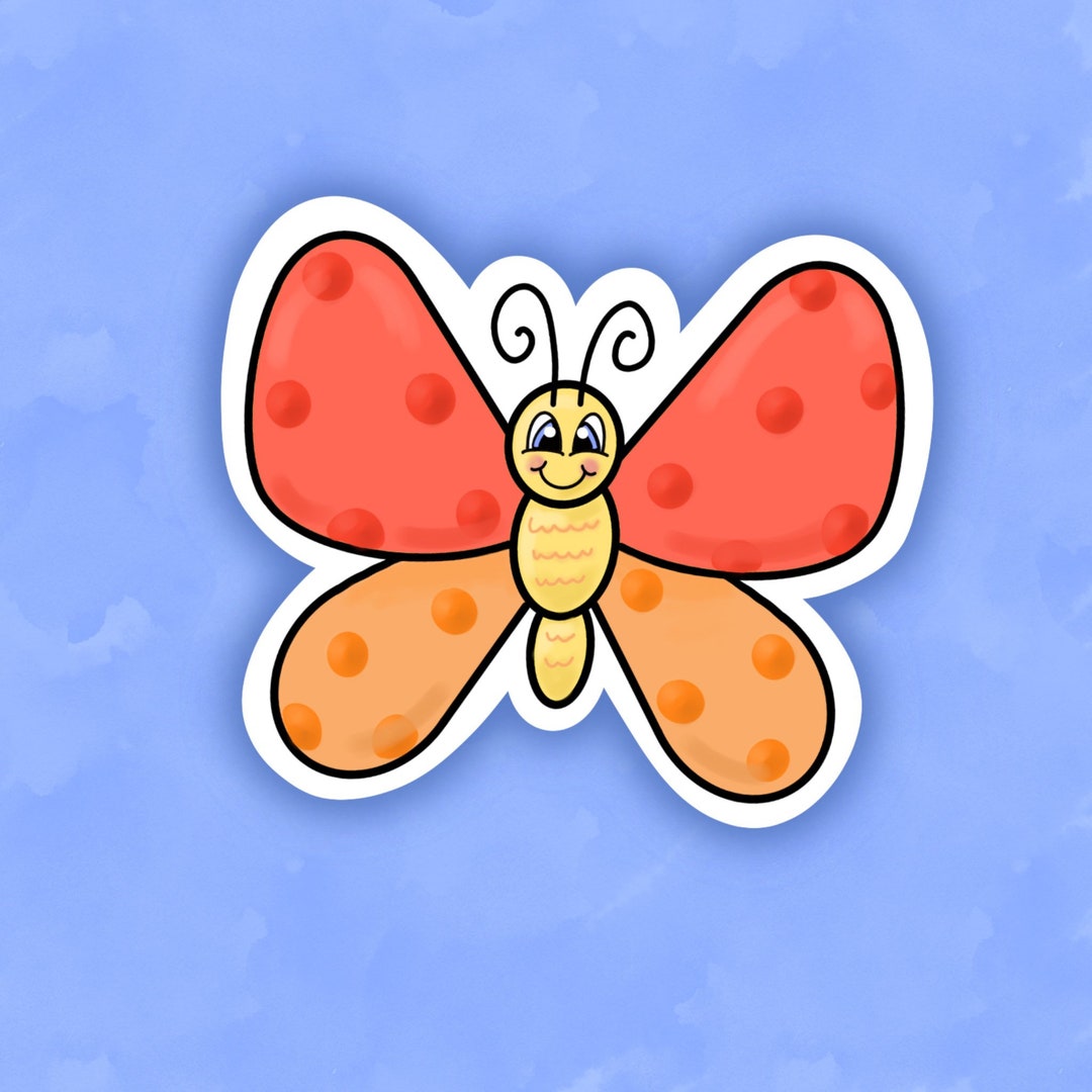 Butterfly Sticker, Butterflies, Firefly, Rainbow, Gift for Kid, Spring ...