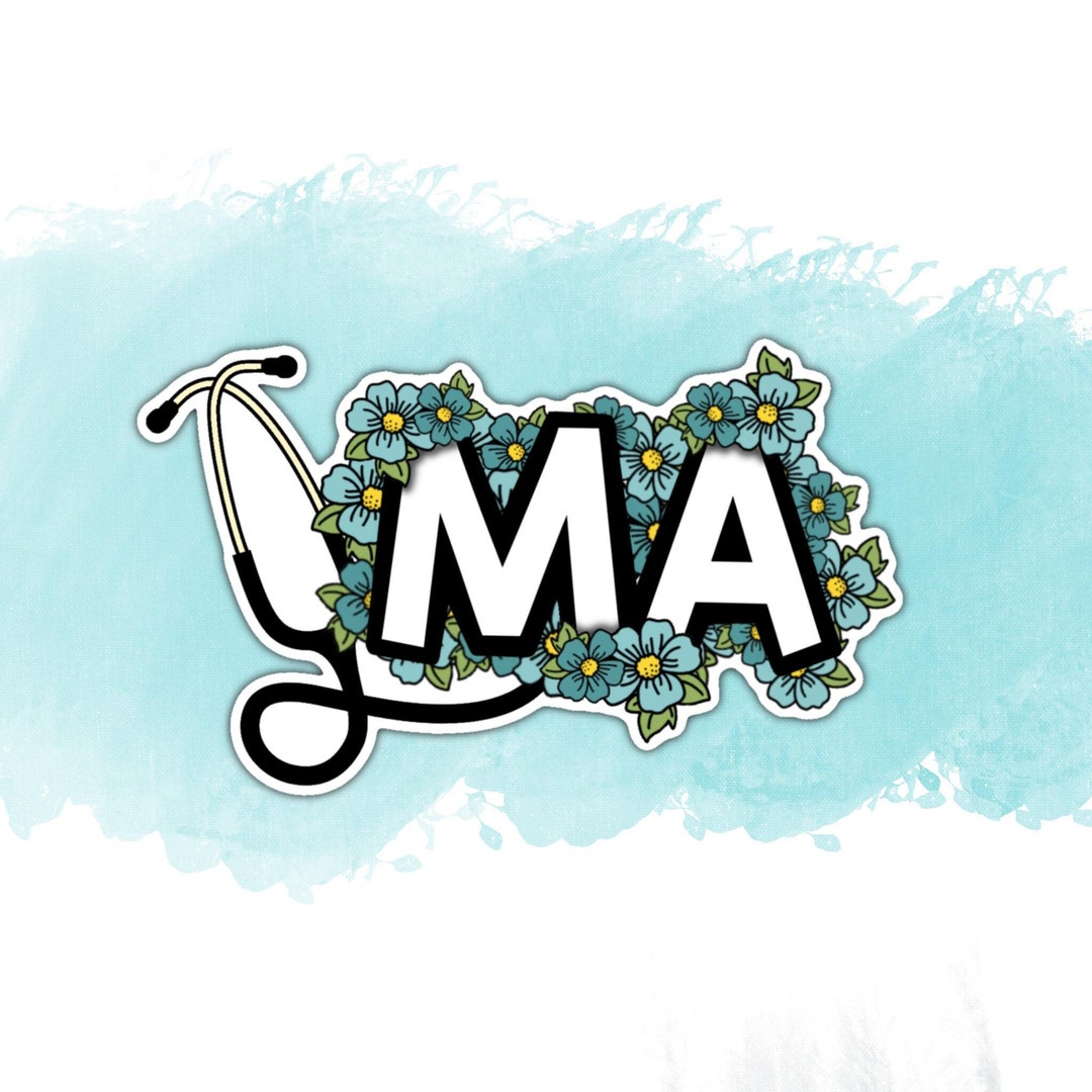 Floral Stethoscope MA Sticker: Medical Assistant Gift - Etsy