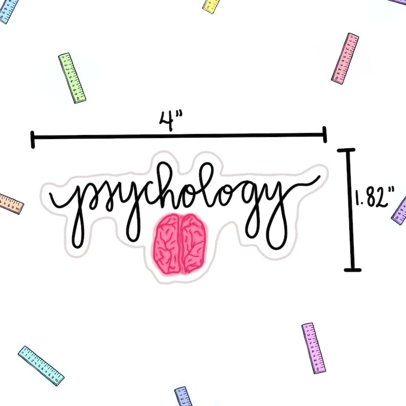 Psychology Sticker: Pink Brain, Waterproof Vinyl - Etsy