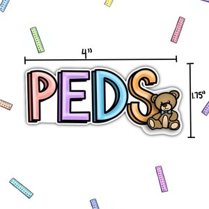 Peds Sticker, Pediatrics Sticker, Pediatric Nurse, Pediatrician ...
