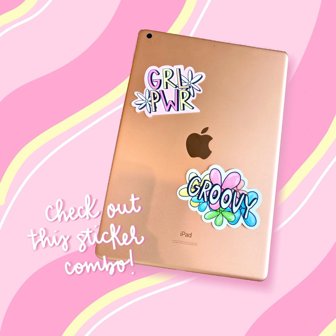 Girl Power Sticker Flower Sticker Feminist Laptop Sticker - Etsy