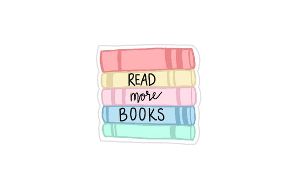 Read More Books Sticker Gift for Book Lover Reader Sticker - Etsy