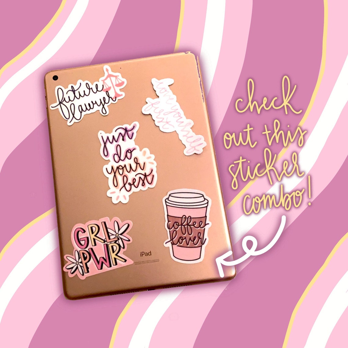 Girl Power Sticker Flower Sticker Feminist Laptop Sticker - Etsy