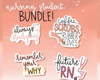 Nursing Books and Brains Sticker for Nursing School Nursing Students ...