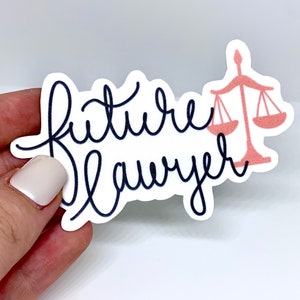 Future Lawyer Sticker: Scale of Justice, Pre Law Student Gift - Etsy