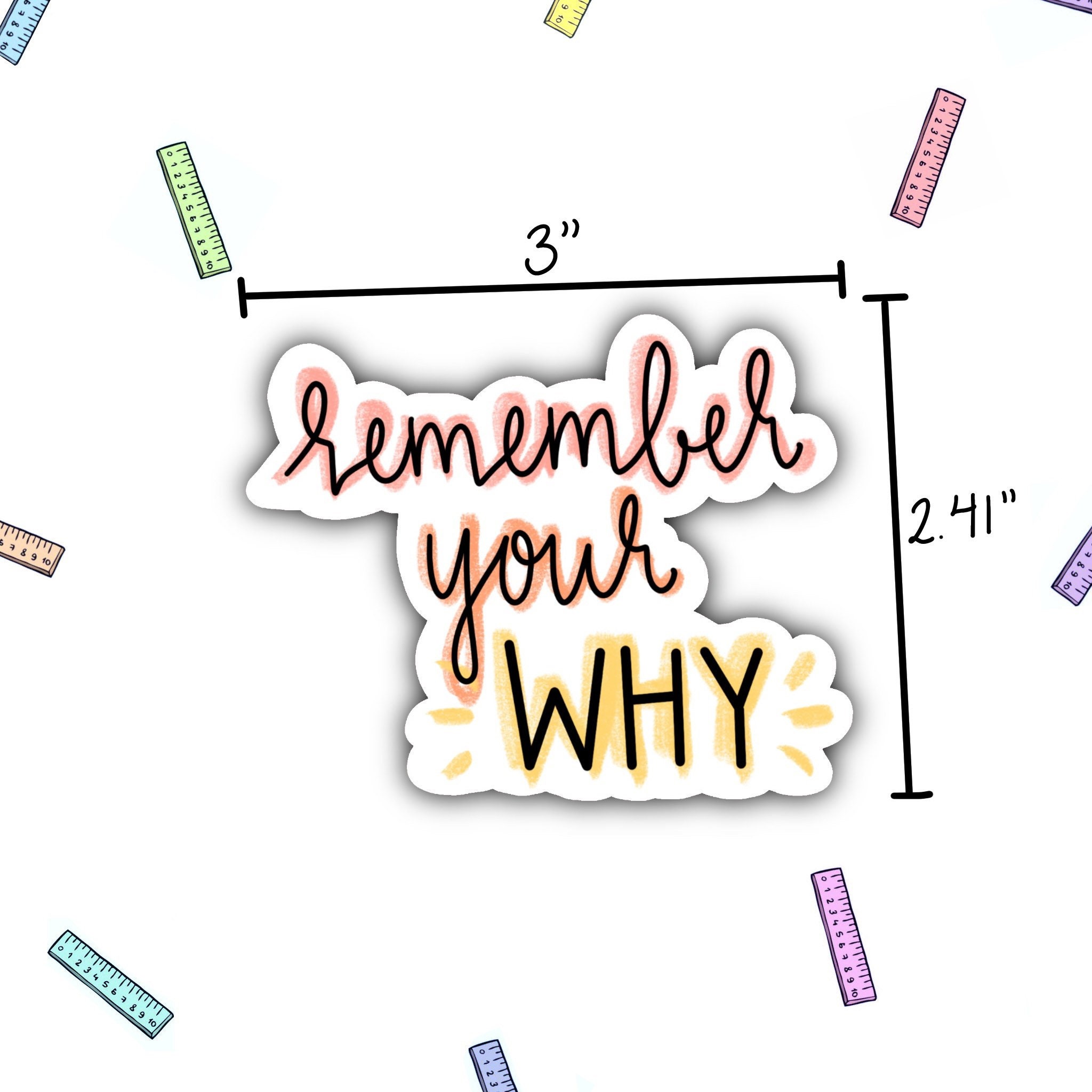 Remember Your Why Sticker Motivational Sticker College - Etsy