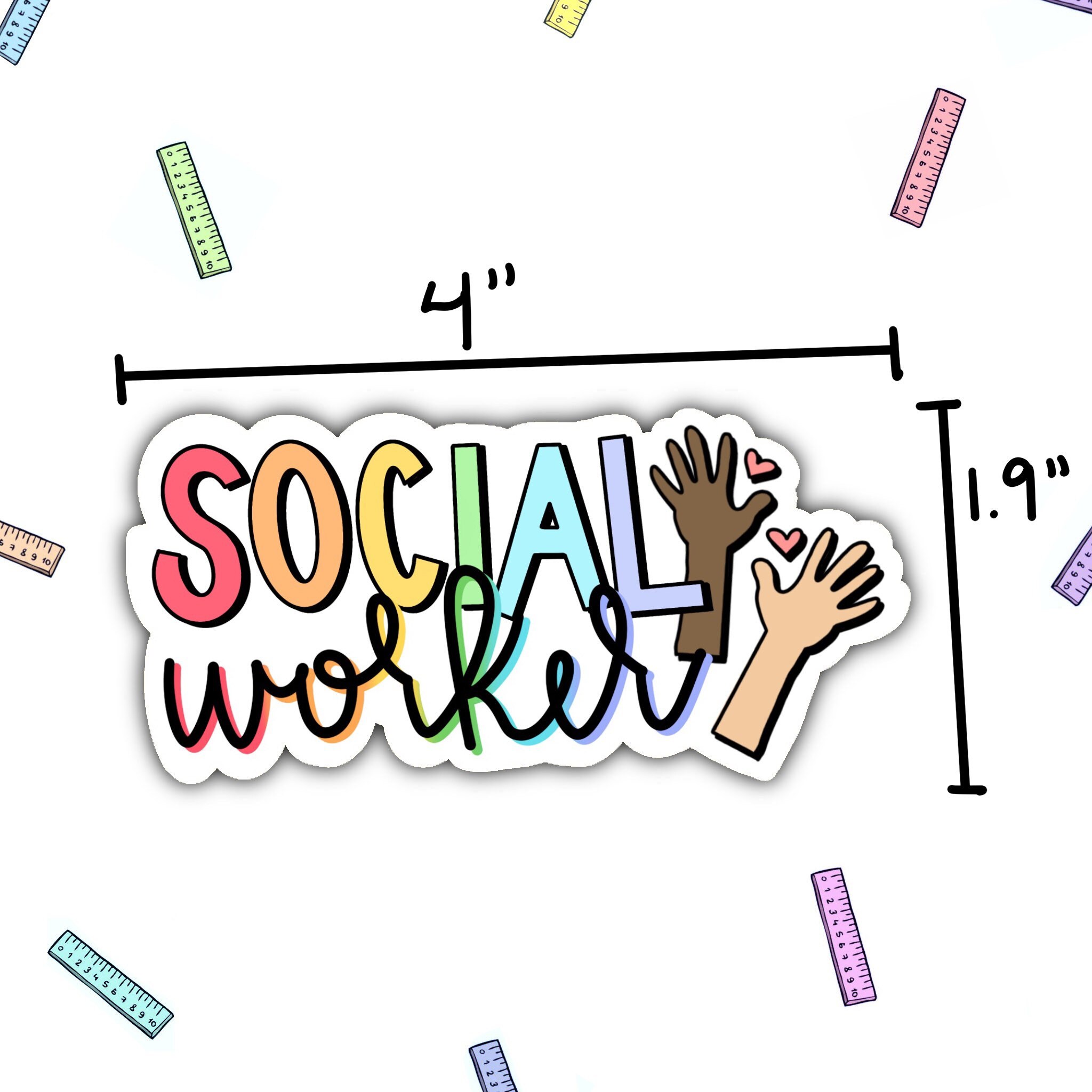 Social Worker Sticker Gift for Social Worker Laptop Sticker - Etsy