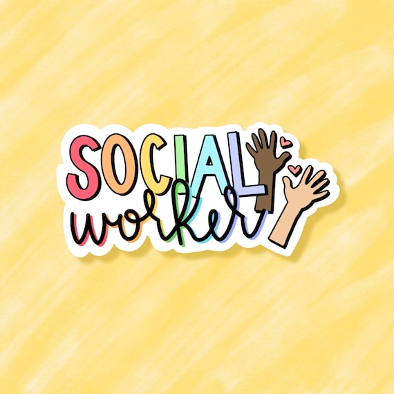Social Worker Sticker Gift for Social Worker Laptop Sticker - Etsy