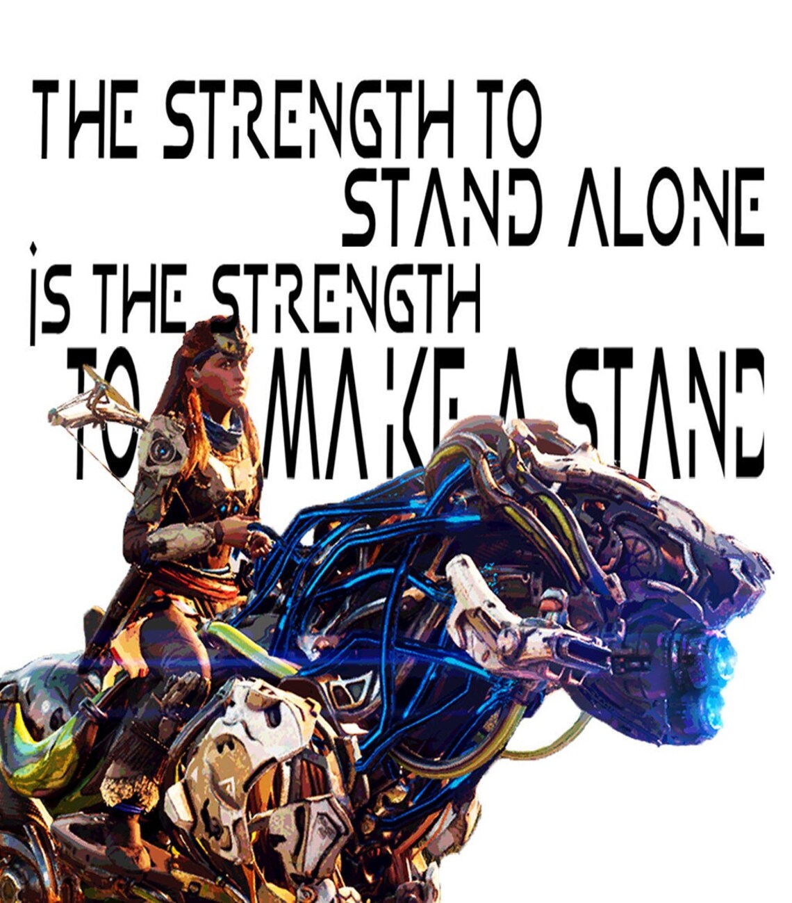 Horizon Zero Dawn Aloy and Strider Quote Cross Stitch Pattern (PDF ...