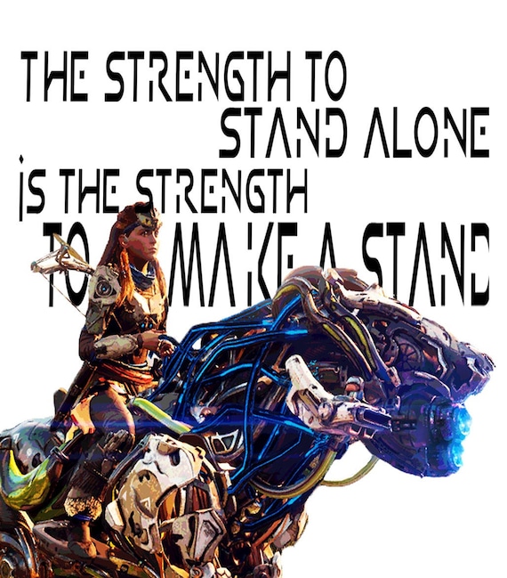 Horizon Zero Dawn Aloy and Strider Quote Cross Stitch Pattern | Etsy