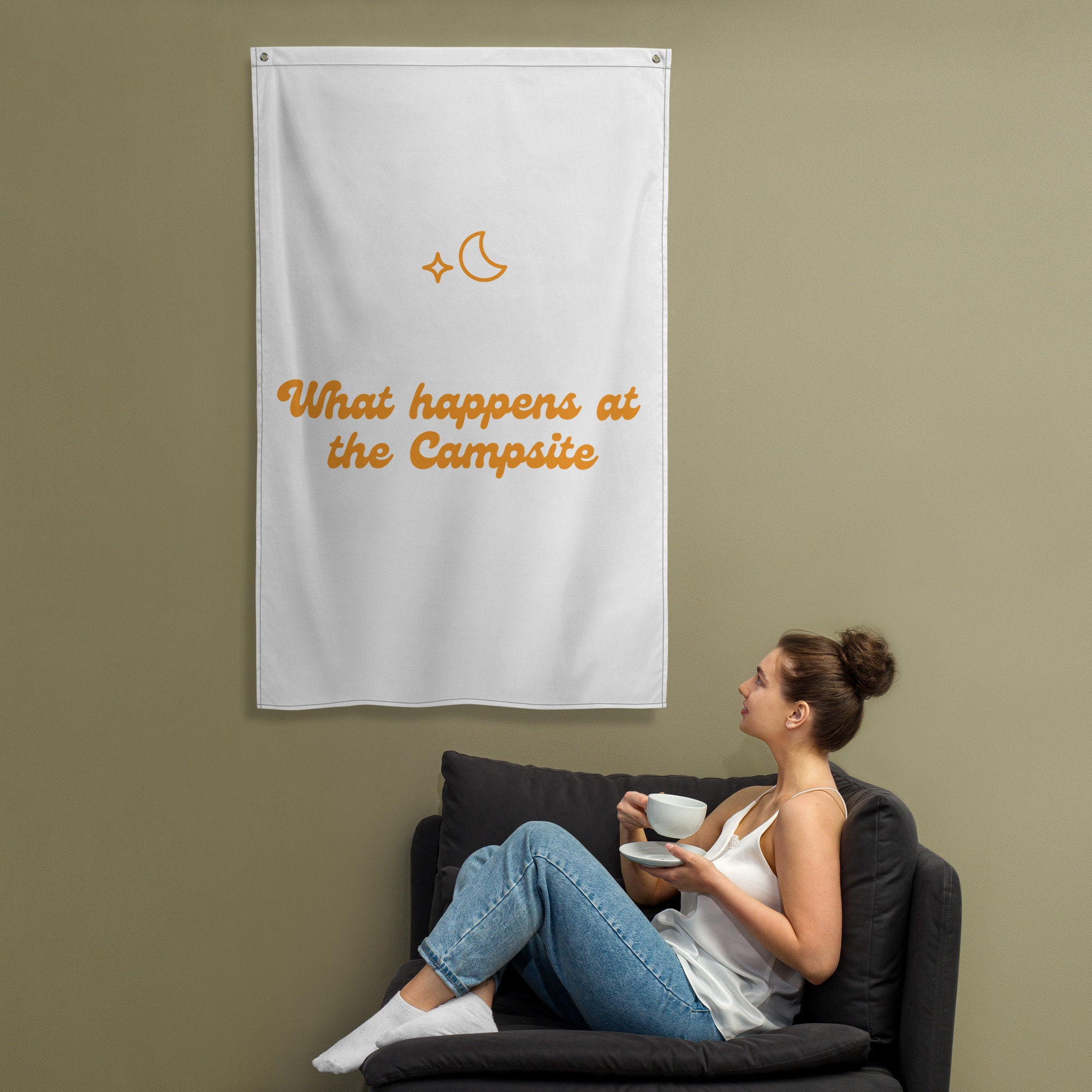 Camping Flags 3x5 Outdoor Camping Flag White Personalized Camper Flag ...