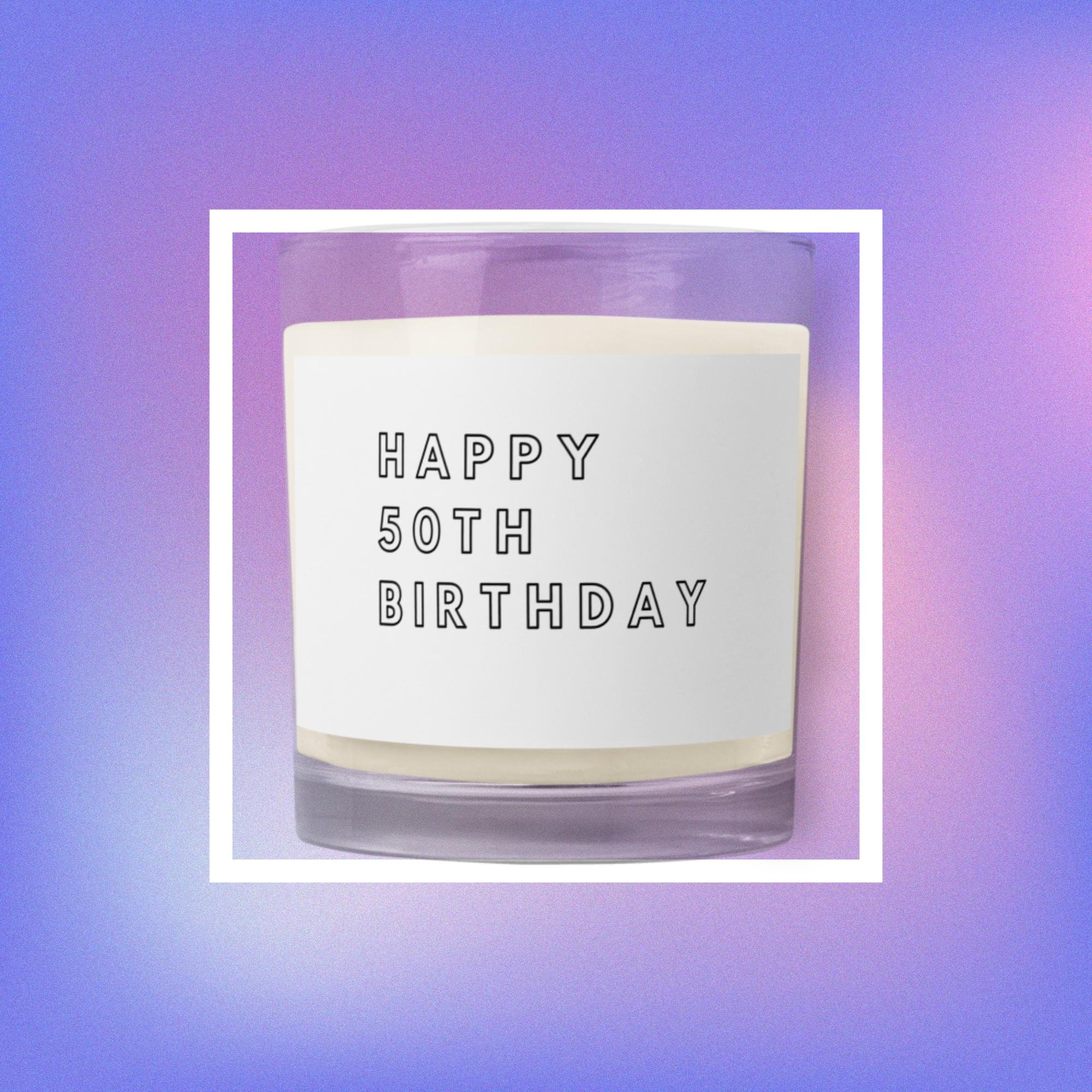 Happy 50th Birthday Candle 50th Birthday for Son 50th Birthday Gift for ...