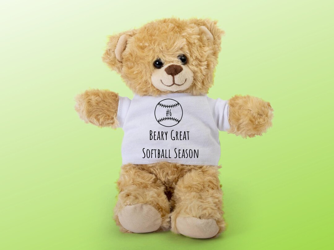 Brown Softball Federal TEDDY BEAR PLUSH, Custom Big Stuffed Animal ...