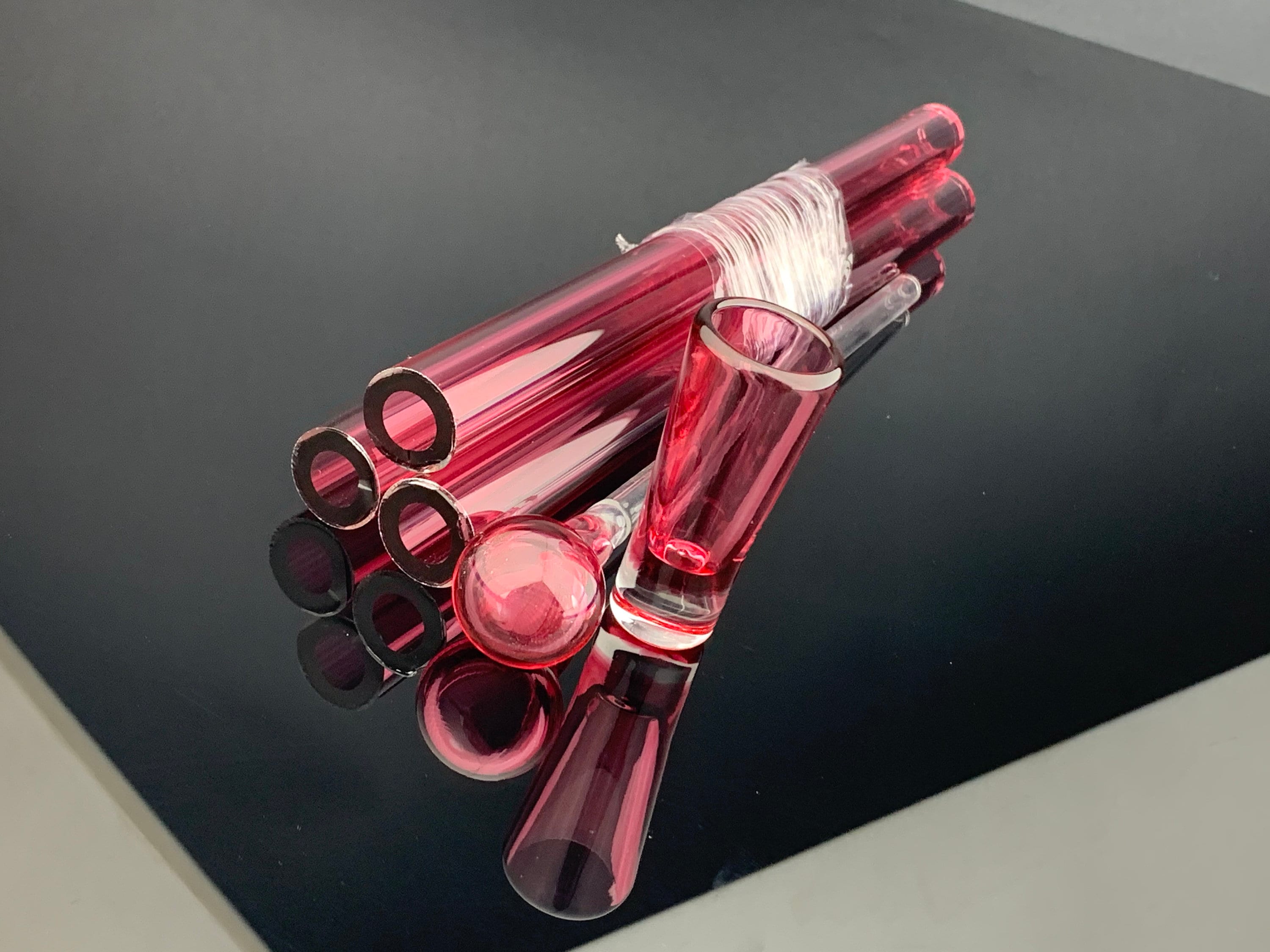 Gold Ruby Vac Stack Tubing Borosilicate Glass - Etsy