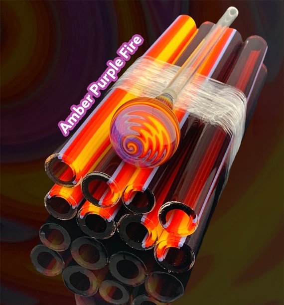 Amber Purple to Fire Vac Stack Colored Borosilicate Glass | Etsy