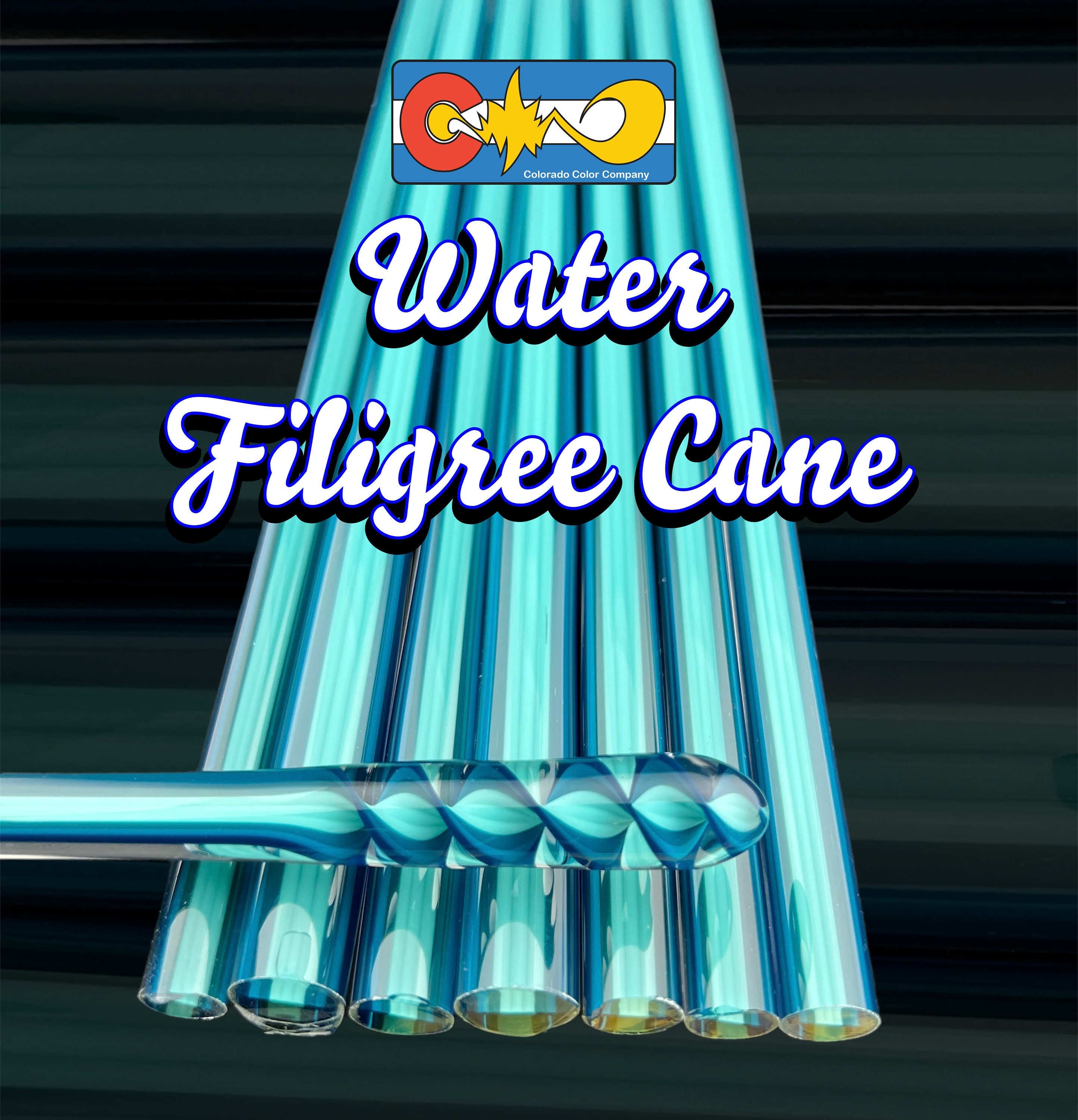 Water Cane Filigree Cane Borosilicate Glass COE 33 - Etsy