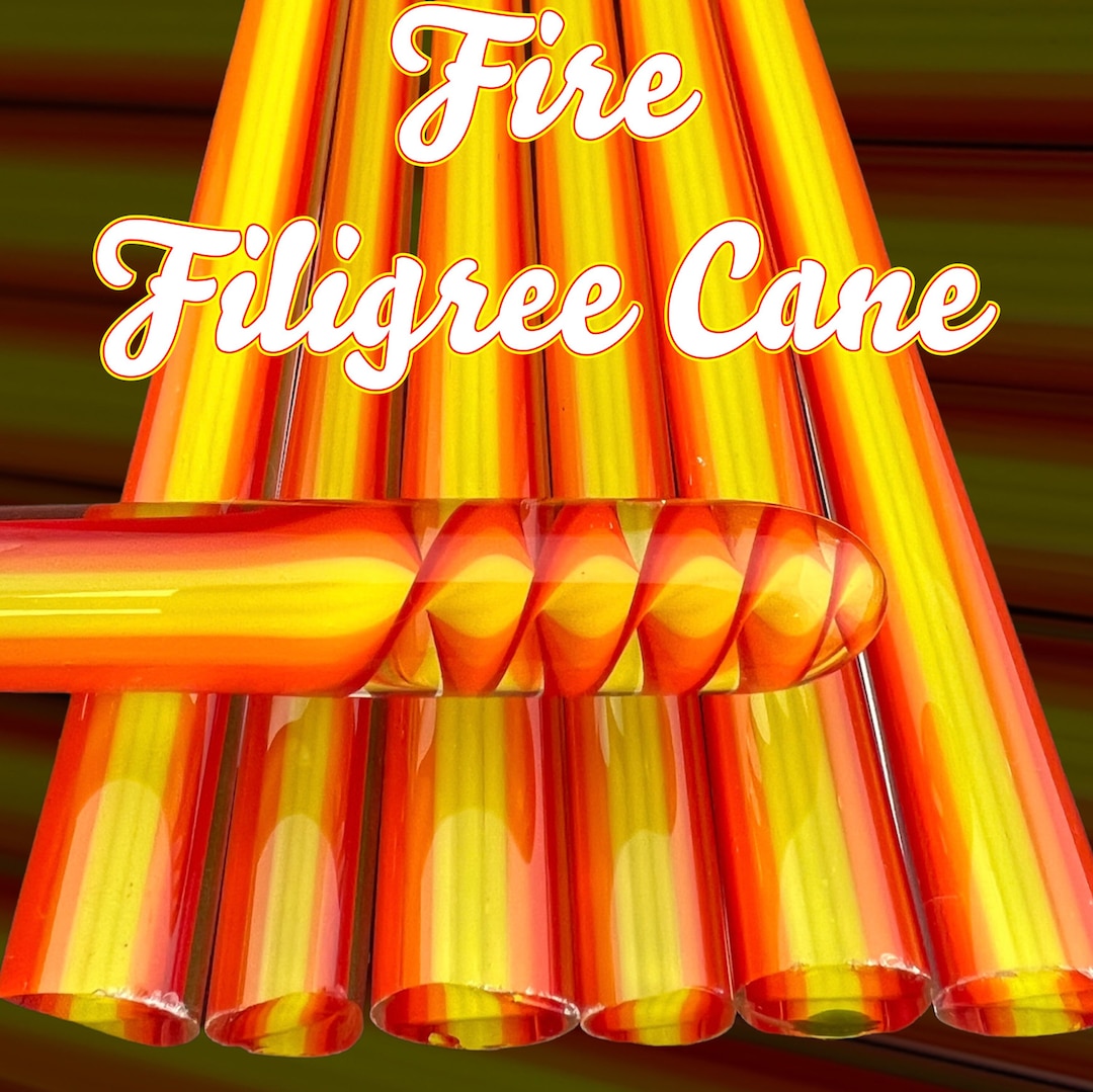 Fire Cane - Filigree Cane - Borosilicate Glass - COE 33 - Etsy