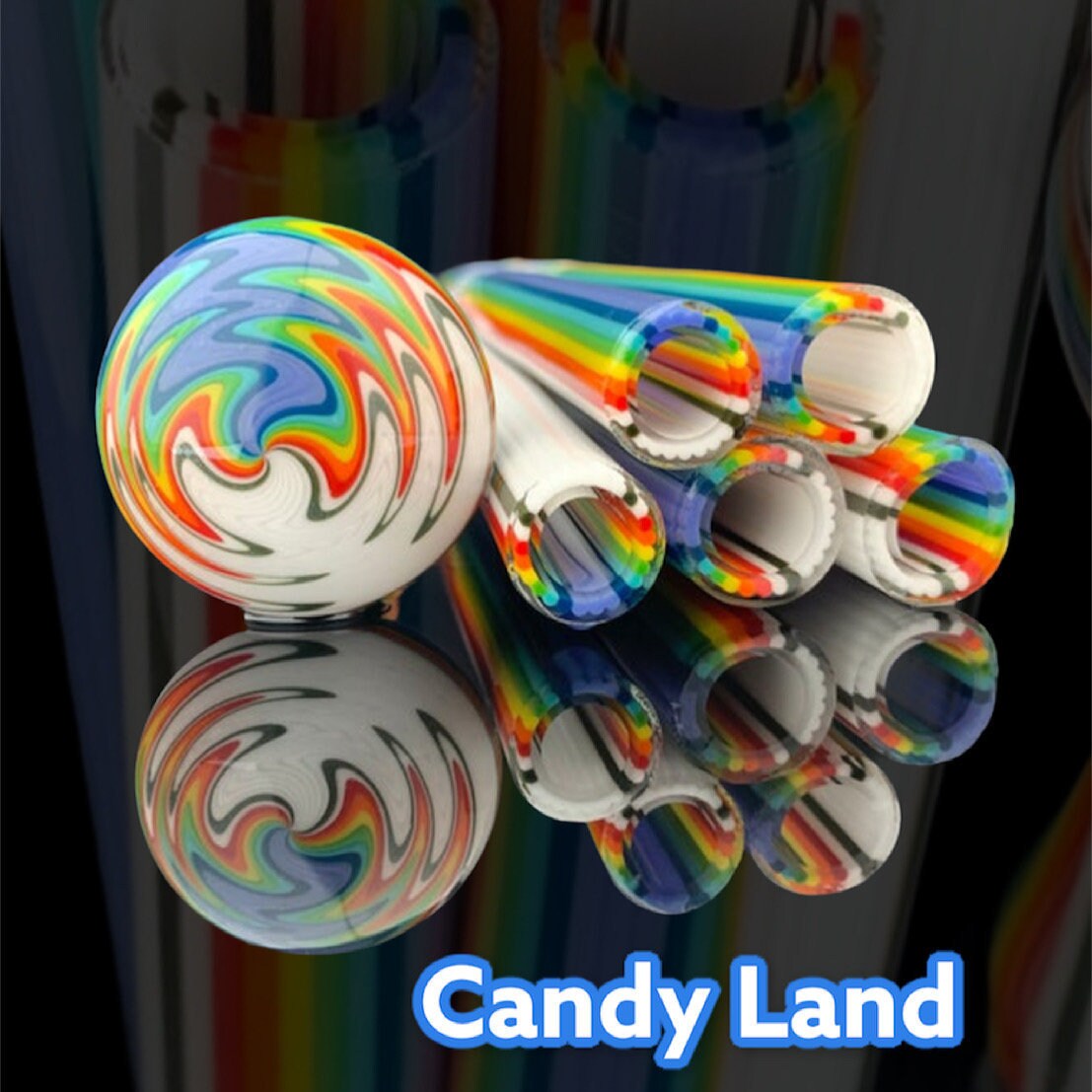 Candy Land 50/50 - Vac Stack - Colored Borosilicate Glass Tubing - COE ...